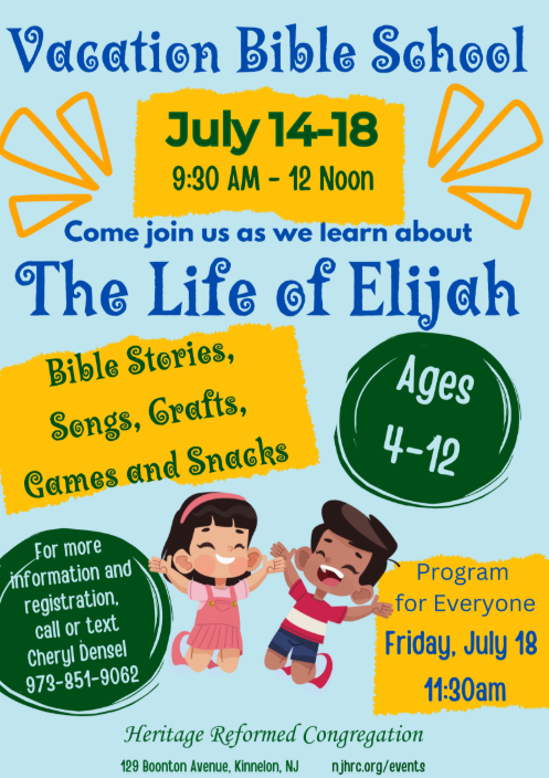 Vacation Bible School - Heritage Reformed Congregation of New Jersey